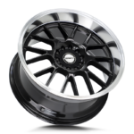 The Crank Wheel by Shift in Black Polished Lip – Strada Wheels