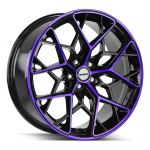 The Piston Wheel by Shift in Gloss Black Machined Purple – Strada Wheels