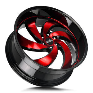 The Retro 6 Wheel by Strada Street Classics in Gloss Black Candy Red ...