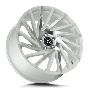 The X02 Wheel by Xcess in White Machined – Strada Wheels