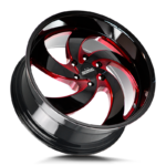 The Retro 5 Wheel by Strada Street Classics in Gloss Black Candy Red ...