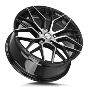 The Spring Wheel by Shift in Gloss Black Machined – 18″ – Strada Wheels