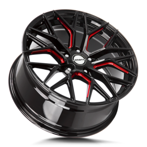 The Spring Wheel by Shift 18″ in Gloss Black Candy Red Milled – Strada ...