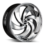 The Retro 6 Wheel by Strada Street Classics in Gloss Black Machined ...